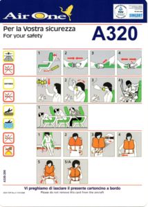 Safety Card: A320 (Air One, ItalyCol:ADH-IT-0001