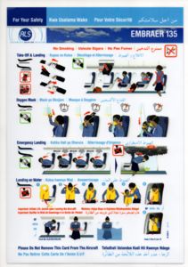 Safety Card: Embraer 135 (ALS Aircraft Leasing Services, KenyaCol:K4K ...