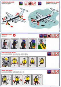 Safety Card: BAe 146/RJ (Atlantic Airways, Faroe IslandsCol:FLI-FO-0001