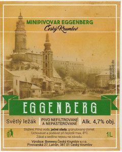 Drink Label: Eggenberg světlý ležák (Pivovar Český Krumlov s.r.o ...