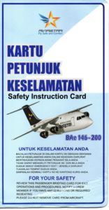 Safety Card: BAE 146-200 (Aviastar, IndonesiaCol:VIT-ID-0002