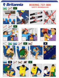 Safety Card: Boeing 737-800 (Britannia Airways, United Kingdom of Great ...