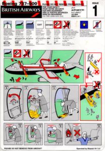 Safety Card: Boeing 737-500 (British Airways, United Kingdom of Great ...
