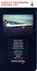 Safety Card: Boeing 767 (British Airways, United Kingdom of Great ...