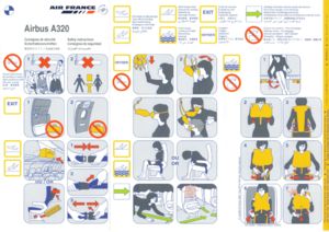 Safety Card: Airbus A320 (Air France, FranceCol:AFR-FR-0021