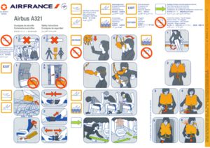 Safety Card: Airbus A321 (Air France, FranceCol:AFR-FR-0029
