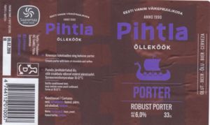 Drink Label: Porter (Taako OÜ, EstoniaCol:EE-BEER-000356