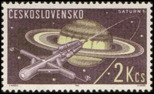 Stamp: Saturn (Czechoslovakia(Space Research) Mi:CS 1401,Sn:CS 1174,Yt ...
