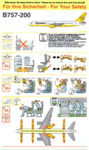Safety Card: B757-200 (Condor, Germany, Federal RepublicCol:CFG-DE-0004