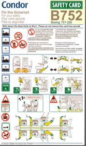 Safety Card: B752 Boeing 757-200 (Condor, Germany, Federal RepublicCol ...