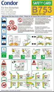 Safety Card: B753 Boeing 757-300 (Condor, Germany, Federal RepublicCol ...