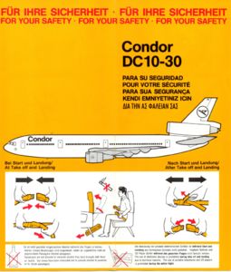 Safety Card: Condor DC10-30 (Condor, Germany, Federal RepublicCol:CFG ...