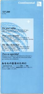 Safety Card: 727-200 (Continental Airlines, United States of AmericaCol ...
