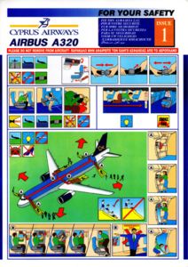 Safety Card: Airbus A320 (Cyprus Airways, CyprusCol:CYP-CY-0005