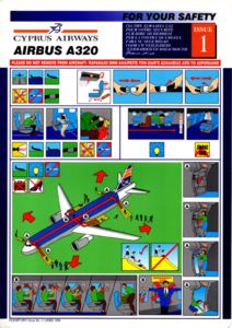Safety Card: Airbus A320 (Cyprus Airways, CyprusCol:CYP-CY-0006