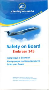 Safety Card: Embraer 145 (Dniproavia, UkraineCol:UDN-UA-0001