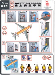 Safety Card: Airbus A321 (Dragonair, Hong KongCol:HDA-HK-0001