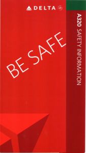 Safety Card: A320 (Delta Air Lines, United States of AmericaCol:DAL-US-0002