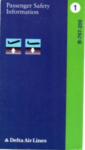 Safety Card: B-767-200 (Delta Air Lines, United States of AmericaCol ...