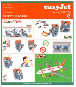 Safety Card: Boeing 737-700 (EasyJet, United Kingdom of Great Britain ...