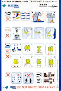 Safety Card: DC-10 (Electra Airlines, GreeceCol:ELD-GR-0001