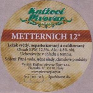 Drink Label: Metternich 12 (Knížecí pivovar Plasy, Czech RepublicCol:CZ ...