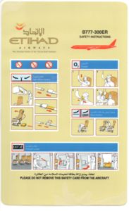 Safety Card: B777-300ER (Etihad Airways, United Arab EmiratesCol:ETD-AE ...