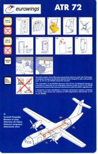 Safety Card: ATR 72 (Eurowings, Germany, Federal RepublicCol:EWG-DE-0005