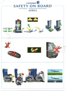 Safety Card: ATR72 (Finnair, FinlandCol:FIN-FI-0009