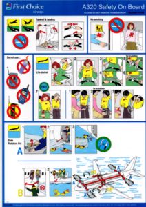 Safety Card: A320 Operated by Thomsonfly (First Choice Airways, United ...