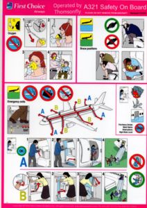 Safety Card: A321 Operated by Thomsonfly (First Choice Airways, United ...