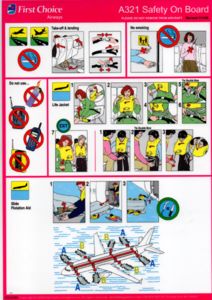 Safety Card: A321 Operated by Thomsonfly (First Choice Airways, United ...