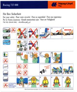 Safety Card: Boeing 737-400 (Hapag-Lloyd, Germany, Federal RepublicCol ...