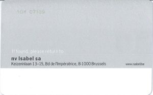 Bank Card: Isabel (Isabel Group, BelgiumCol:BE-GM-0013