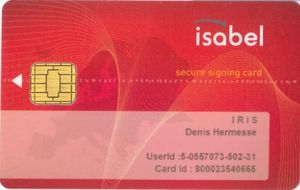 Bank Card: Isabel (Isabel Group, BelgiumCol:BE-GM-0014