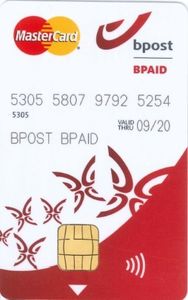 Bank Card: bpost BPAID (BPost, BelgiumCol:BE-MC-0009.02