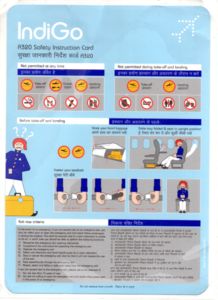 Safety Card: A320 (IndiGo, India, RepublicCol:IGO-IN-0001