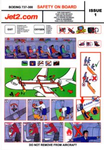 Safety Card: BOEING 737-300 (Jet2.com, United Kingdom of Great Britain ...