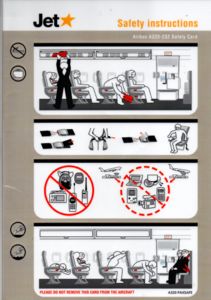 Safety Card: Airbus A320-232 (Jetstar Airways, AustraliaCol:JST-AU-0001