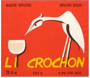Flaschenetikett: Cuvee Li Crochon - brune-bruin (Brasserie Du Bocq ...