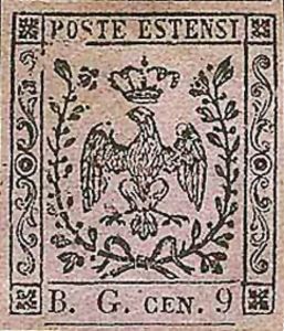 Stamp: Eagle bihead (Modena) (Newspaper Stamps) Mi:IT-MO Z1,Yt:IT-MO ...