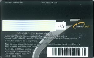 Gift Card: Transcash (Visa, France(Visa Cadeau) Col:FR-Visa-037g_03 💳