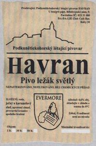 Drink Label: Havran (Podkunětickohorský létající pivovar Havran, Czech ...