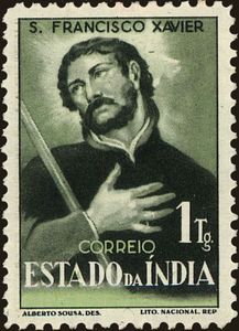 Stamp: St Francis Xavier (1506-1552) (India, Portuguese(Historical ...