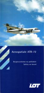 Safety Card: Aerospatiale ATR-72 (LOT Polish Airlines, PolandCol:LOT-PL-0001