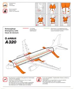 Safety Card: Airbus A320 (LTU, Germany, Federal RepublicCol:LTU-DE-0002
