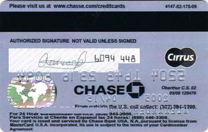 Bank Card: Chase (Chase Bank USA, N.A., United States of America) Col ...