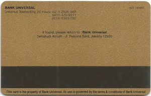 Bank Card: Universal Card (Bank Universal, Indonesia) Col:ID-MS-0009