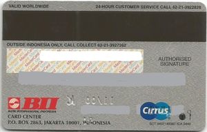 Bank Card: Bii (Bank BII, IndonesiaCol:ID-MC-0041