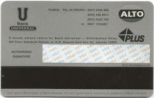 Bank Card: Universal Card (Bank Universal, Indonesia) Col:ID-VI-0052